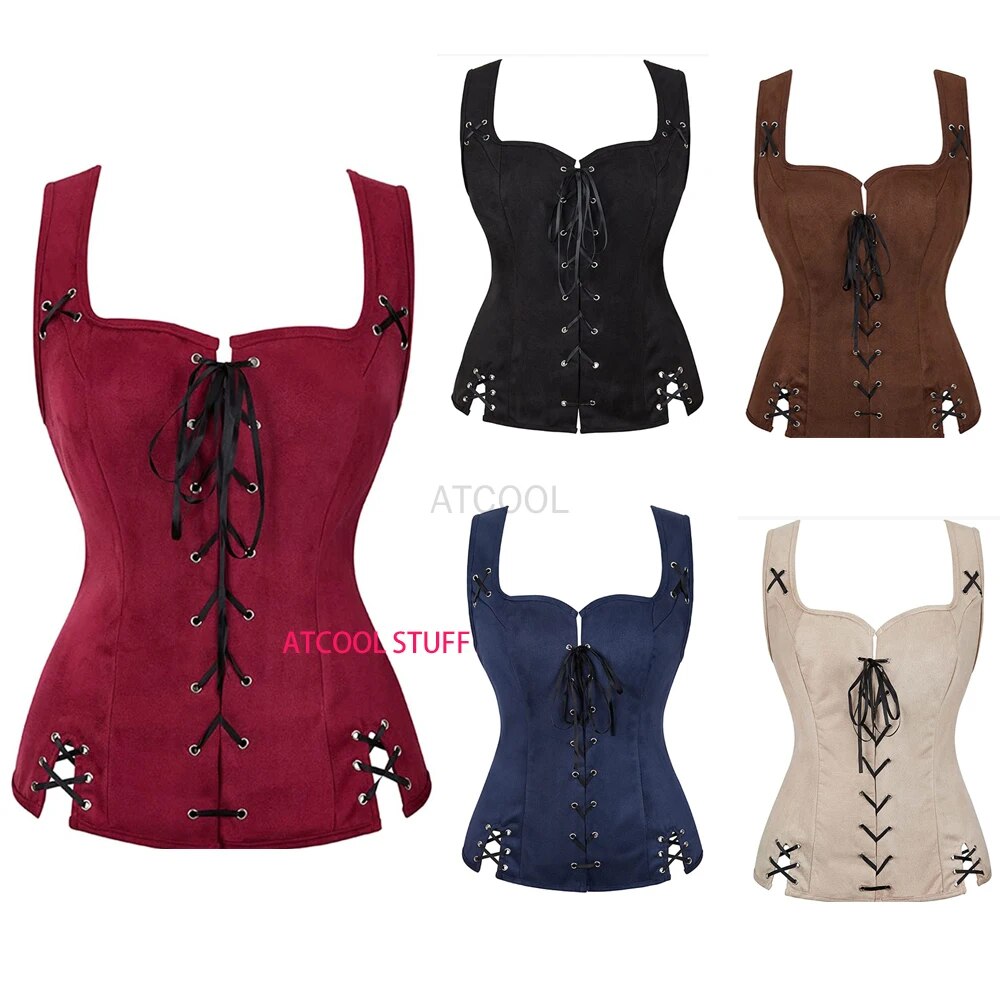 【Free Returns】 Women Medieval Celtic Corset Lace Up Female Warrior ...