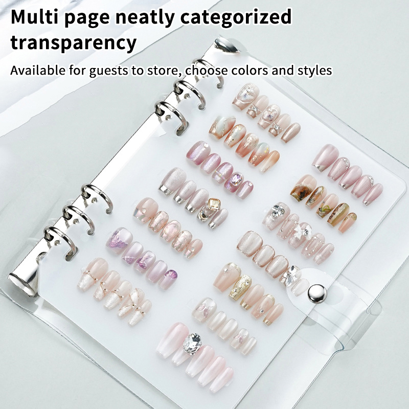 Nail Art Piece Storage Book Large Capacity Exhibition Photo Album Card ...