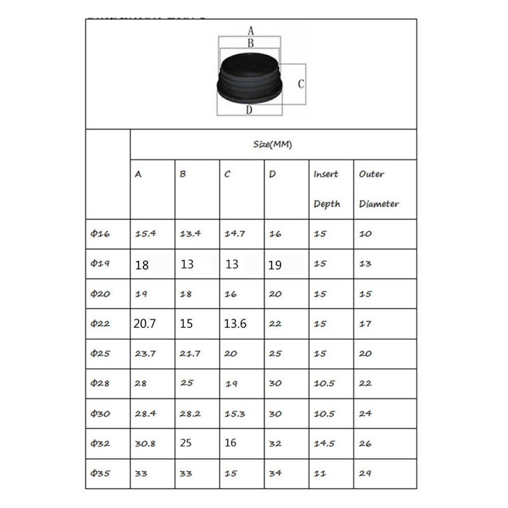 Round Anti Slip Bump Chair Home Feet Tube Insert Plug Furniture Leg ...