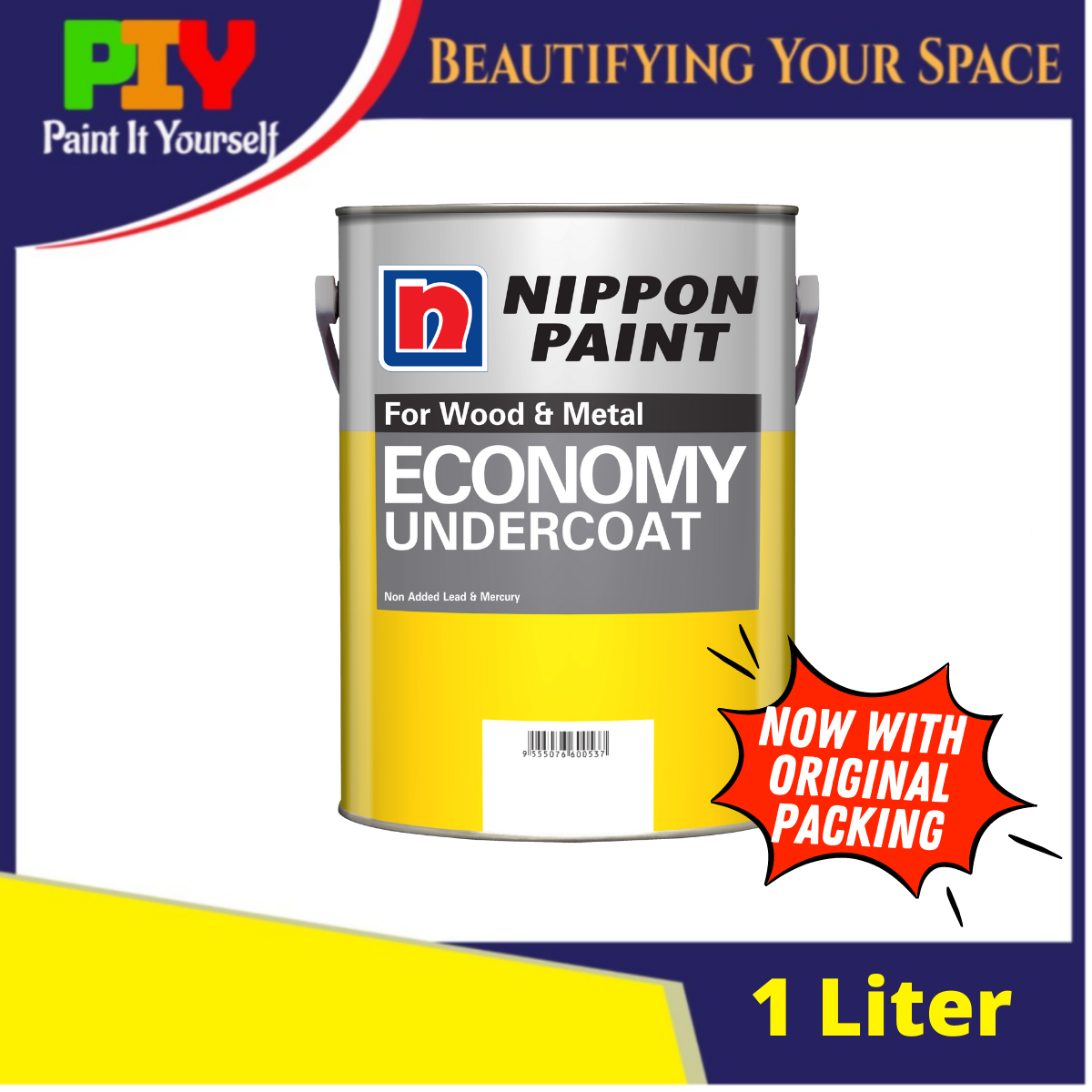 Nippon Paint Economy Undercoat Cat Undercoat Besi Kayu 1L - 1 Liter ...