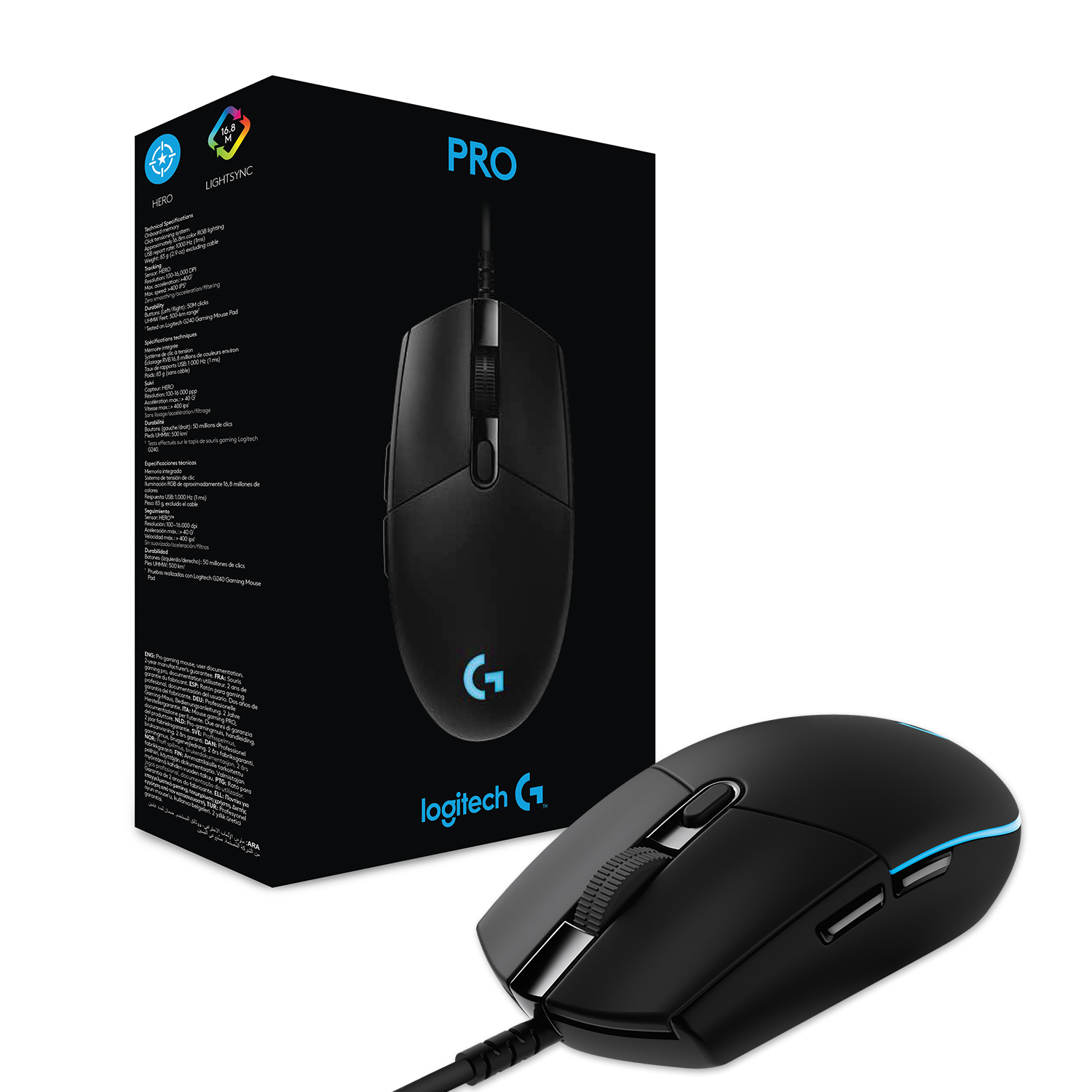 Logitech G Pro Gaming Mouse 25600 DPI RGB LIGHTSYNC ( เมาส์เกมมิ่ง 25K ...