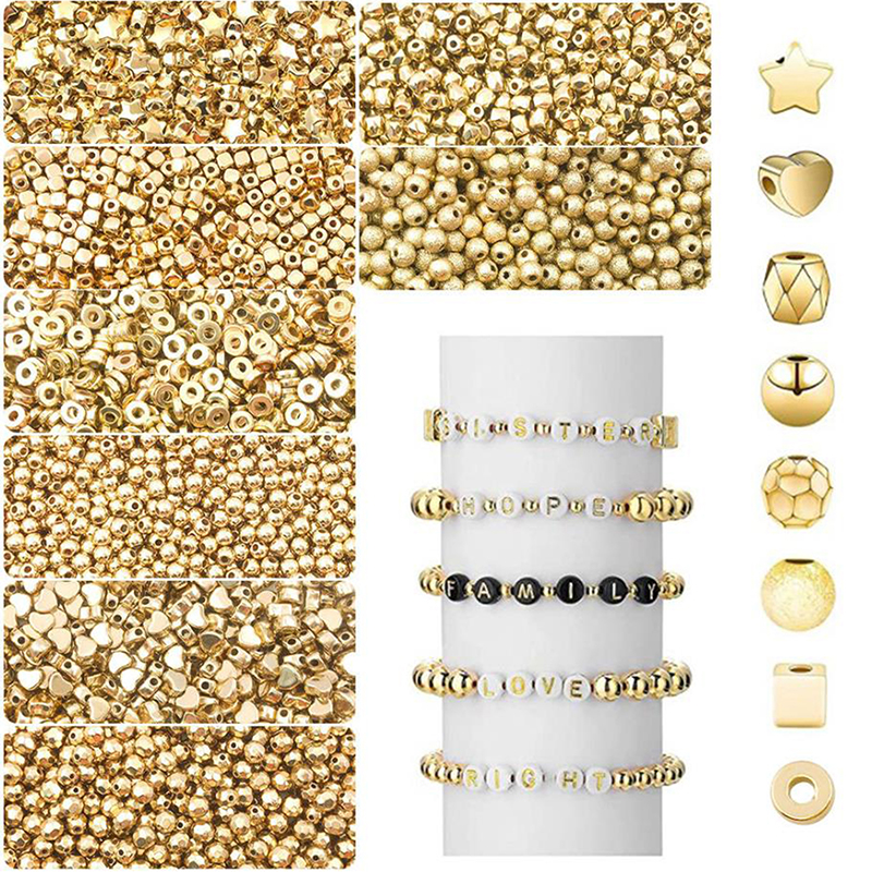 100Pcs CCB Beads Bulk Loose Spacer Beads DIY Bracelet Findings Jewelry ...