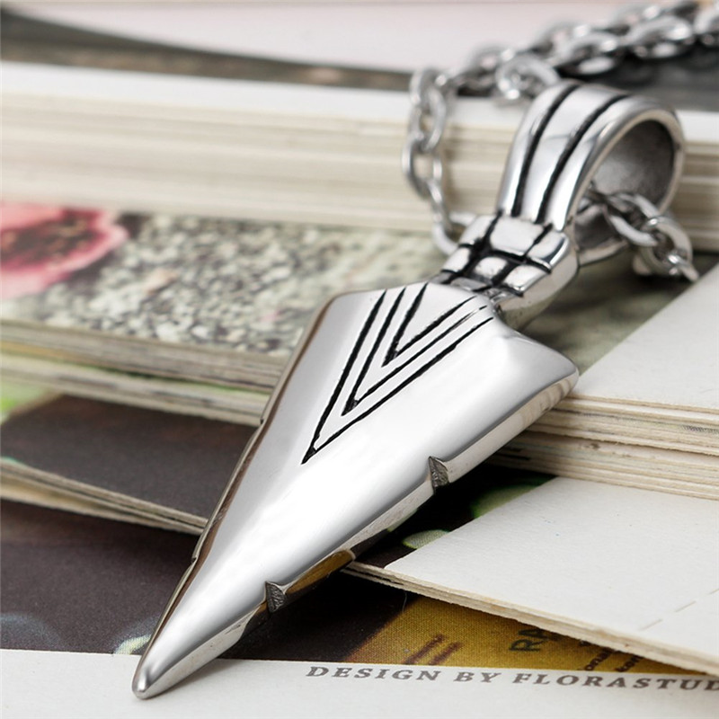 Long Necklace with Arrow Pendant Personal Security Self Defense Men ...