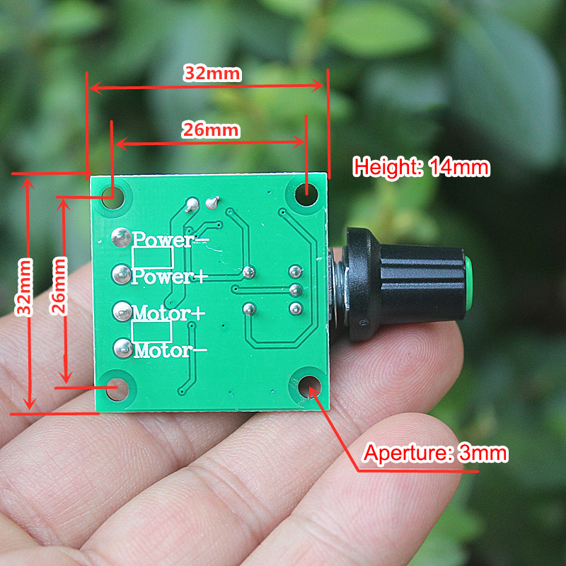 DC 2V 3V 3.7V 5V 6V 12V 2A Speed Control Switch PWM Motor Speed Controller Adjustable Speed DC ...