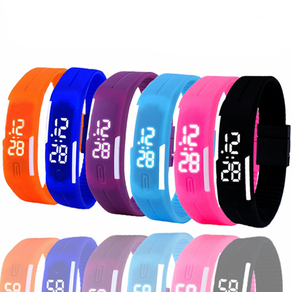 【Unique features】Men's Sports Children Watch Ultra Thin Women Silicone ...