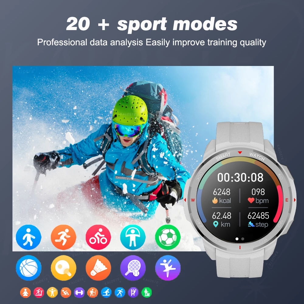 2022 New Bluetooth Call Smart Watch 8G ROM Men Recording Local Music Fitness Tracker Smartwatch ...