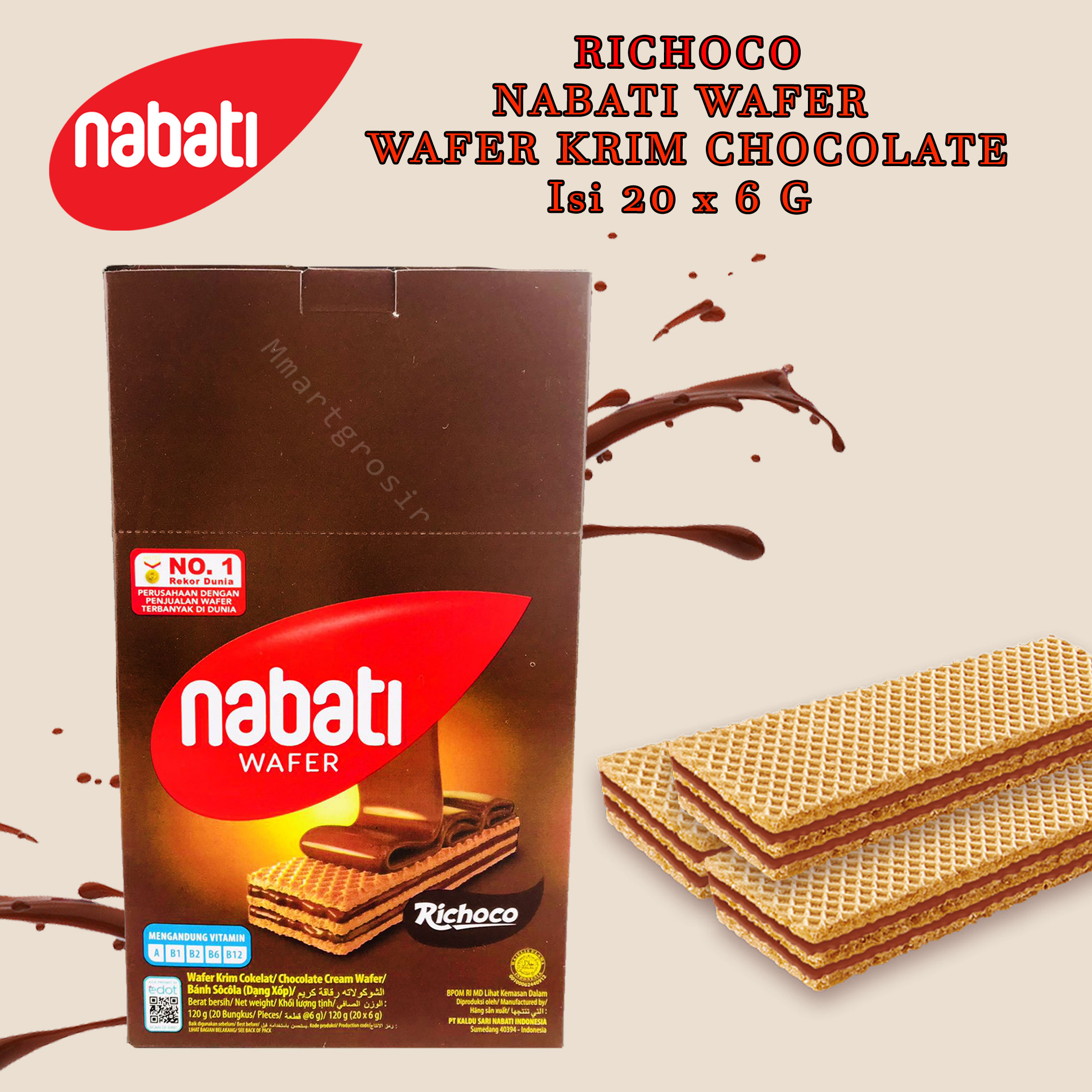 Nabati Richoco / Wafer krim Cokelat / 20x5g | Lazada Indonesia