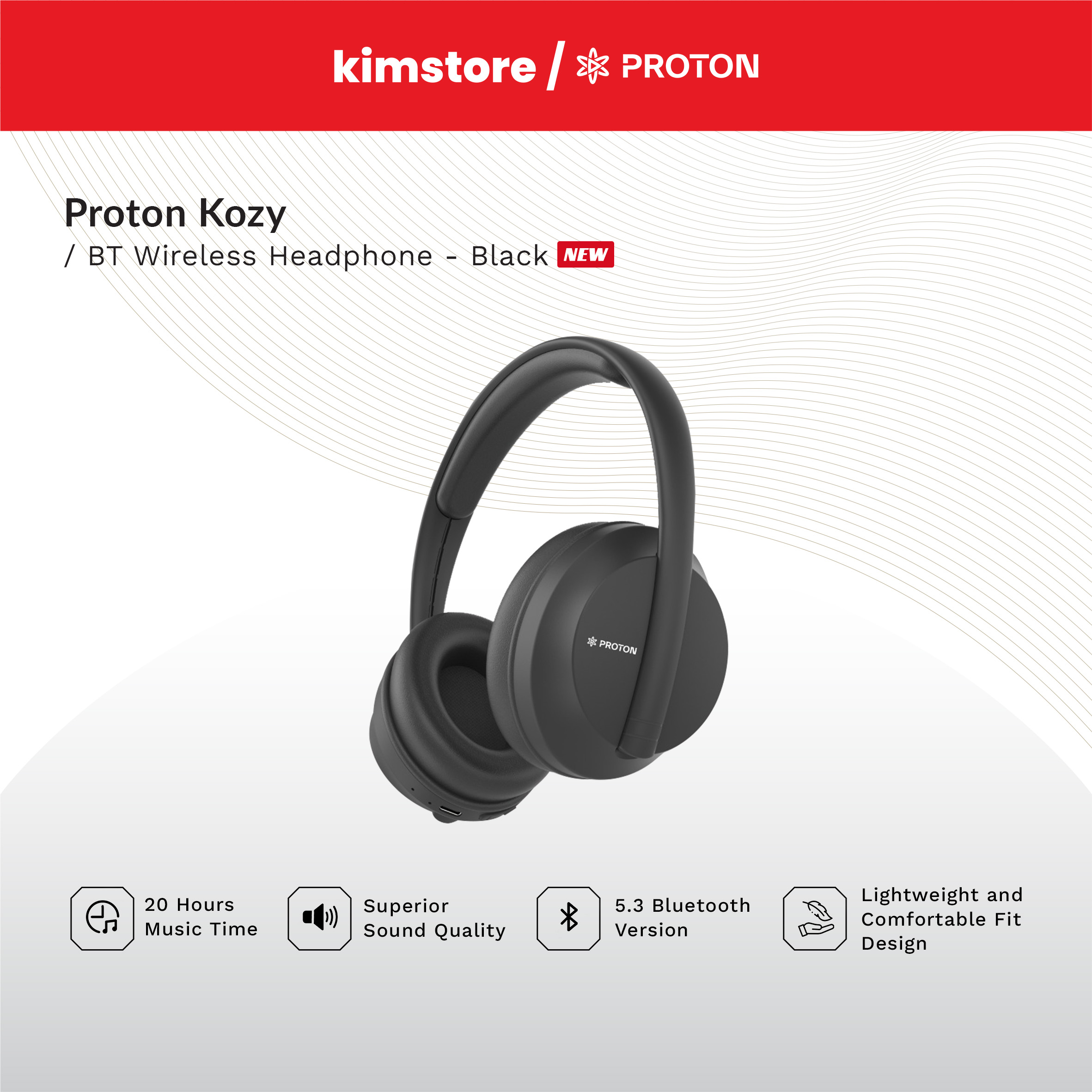Proton Kozy BT Wireless Headphone | Lazada PH