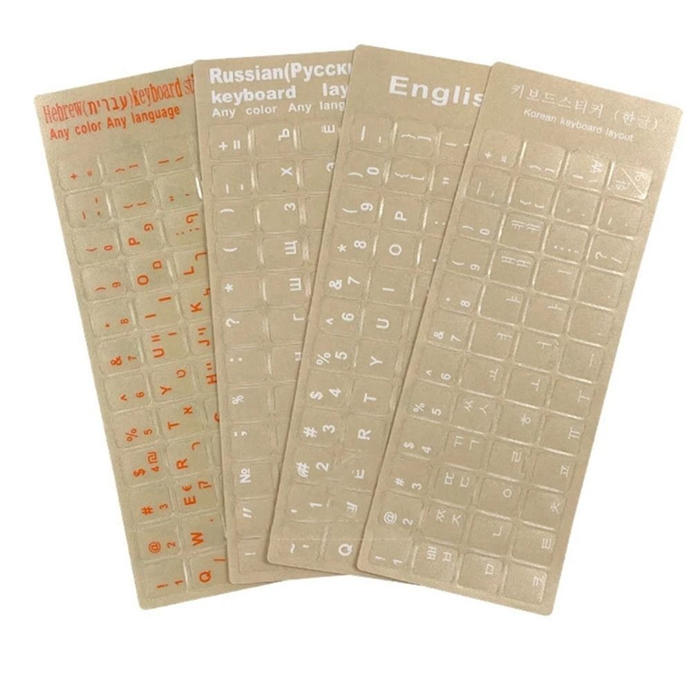 For PC Transparent Hebrew Dust Protection Russian Film Keyboard Letter ...