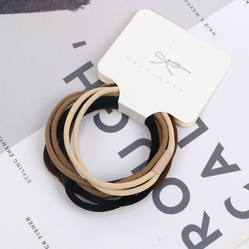 5 2 in 1 Milk Curry Color Gradient Basic Hair Hair Rope Joker Head Rope ...