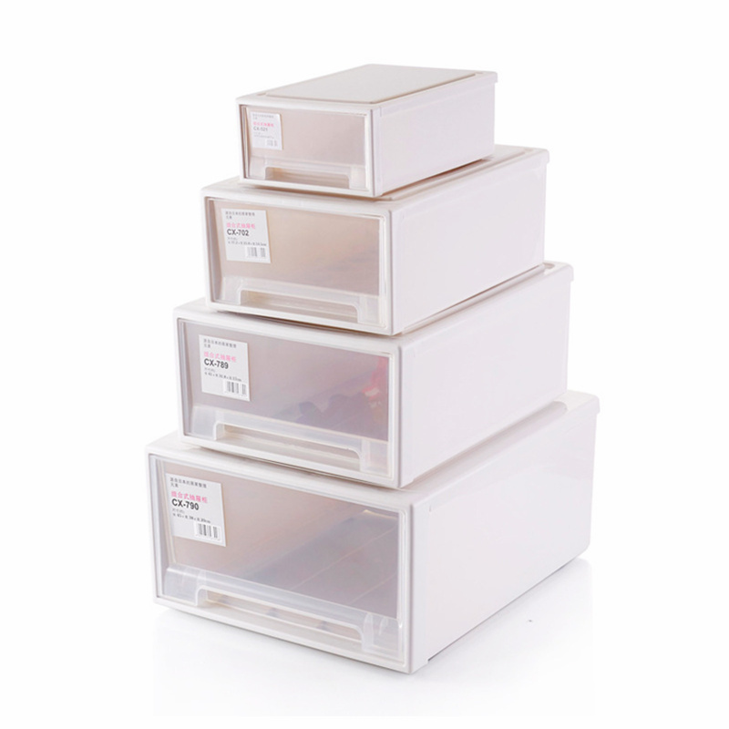 COLOGO 🥇 4 In 1 Transparent Drawer Storage Boxes Combination ...