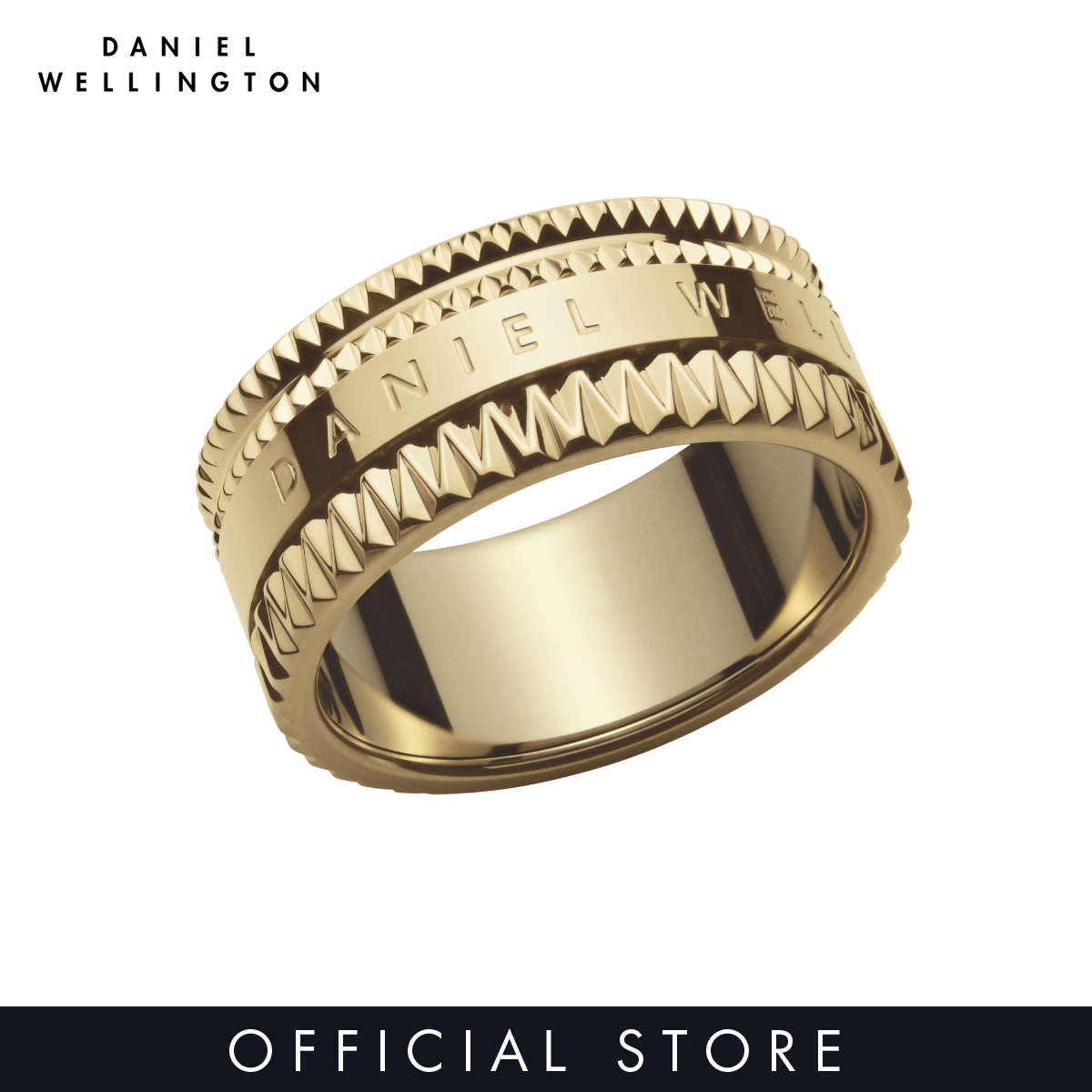Daniel Wellington Elevation Ring Gold - Unisex Ring - Couple Rings ...