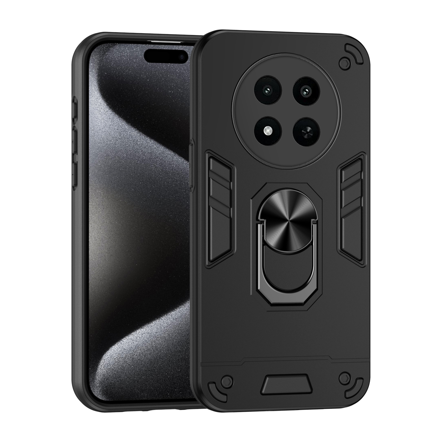Phone case For itel RS4 Back cover Shockproof Armor Stand with Holder ...