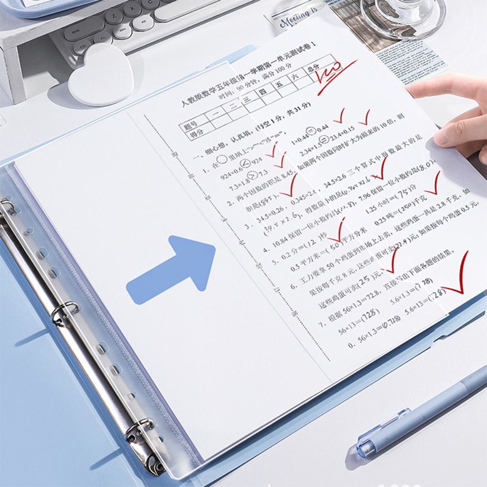 Simple Straps Design A4 File Folder Hard Cover Detachable Test Paper ...