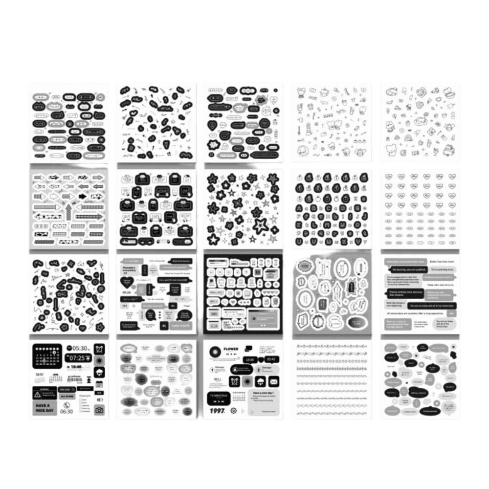 Decorative Elements Cartoon Design Cartoon Collage Sticker Book ...
