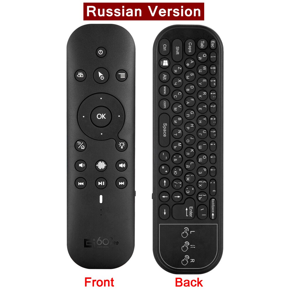 G60S Pro Air Mouse Wireless Voice Remote Control 2.4G BT5.0 Mini ...