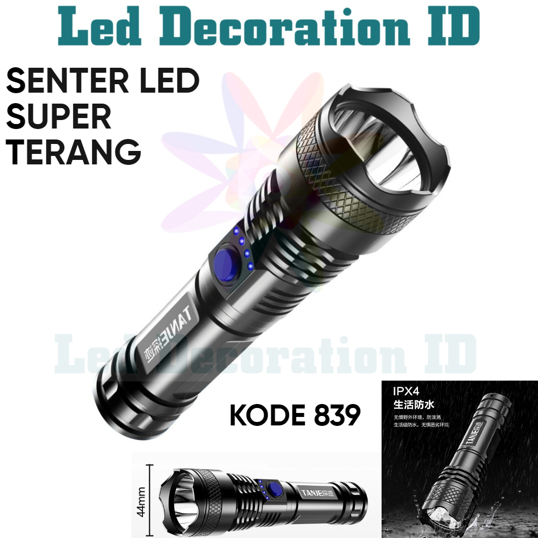 SENTER LED SUPER TERANG RECHARGEABLE/ SENTER CAS USB | Lazada Indonesia