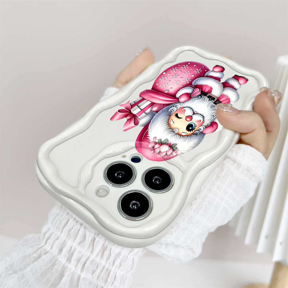YYDS for Samsung A06 Back Cover Santa Christmas Case Cream Texture Wavy ...