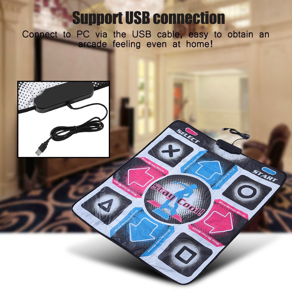 Footprint Fitness Dancer Blanket USB Wired Dance Mats Dancing Step Pad For PC Dancer Blanket ...