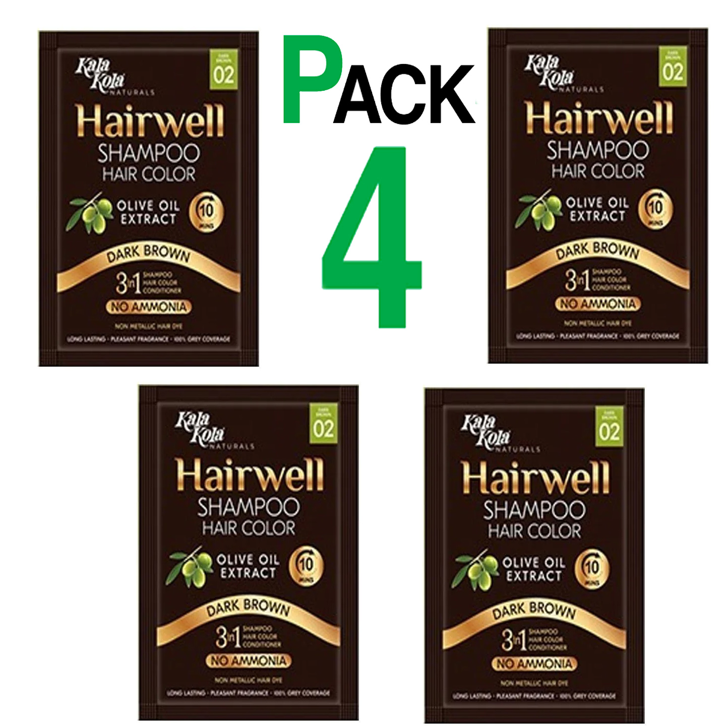 Kala Kola Hairwell Shampoo Hair Color dark Brown 02 | Daraz.pk