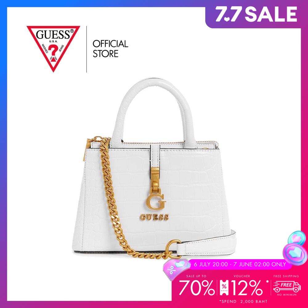 GUESS กระเป๋าถือ รุ่น CA921276 G JAMES MINI SATCHEL สีขาว - Guess ...