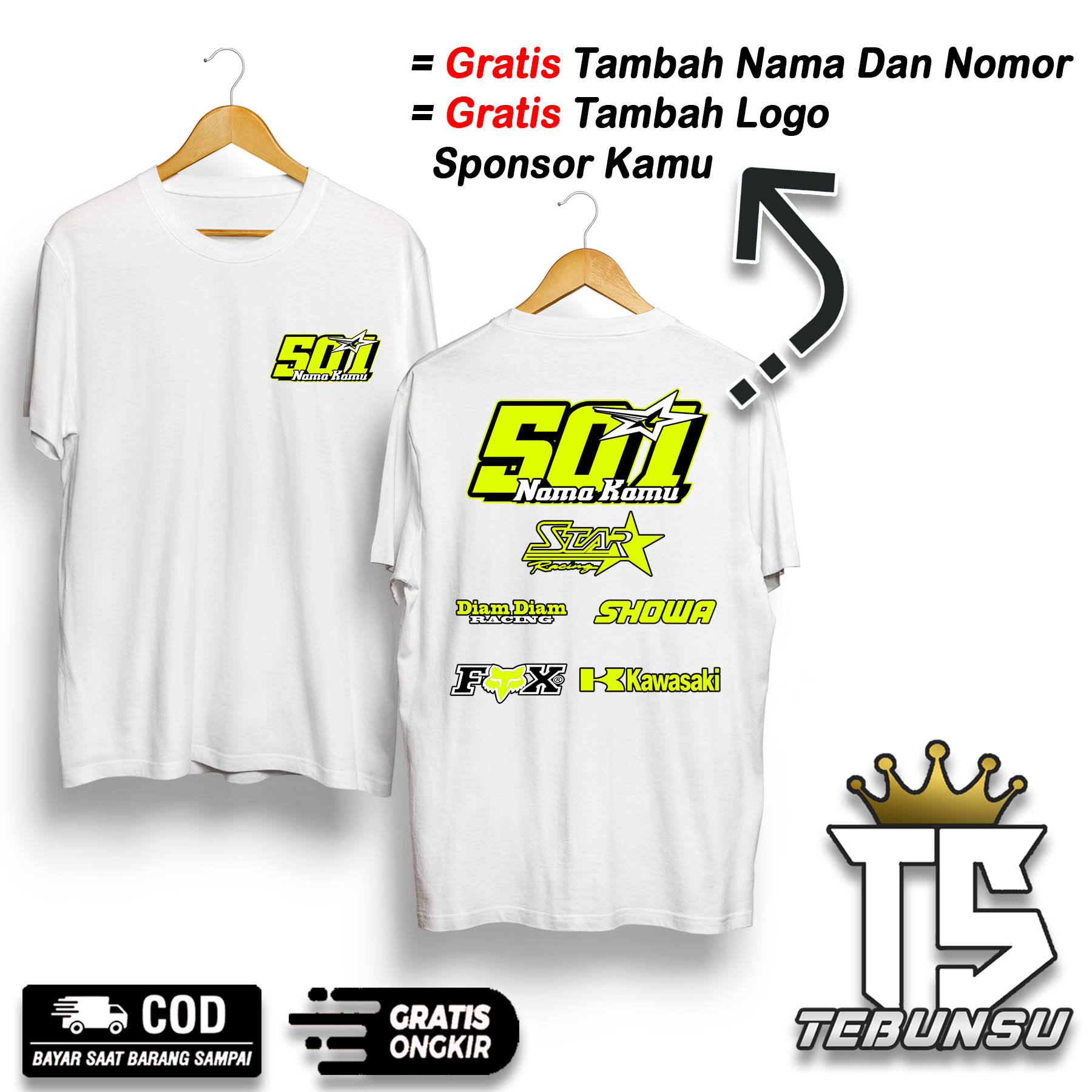 KAOS RACING CUSTOM BISA TAMBAH NAMA DAN NOMOR | KAOS RACING 2 | KAOS ...