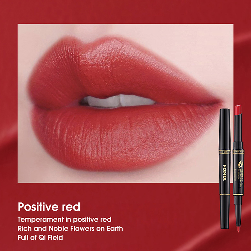 Double-headed colored silk lipstick matte foggy face not easy to wear ...