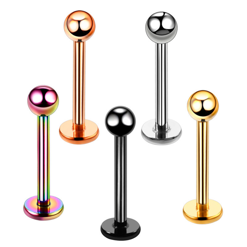 Titanium steel stainless steel tapered spherical lip nail ear nail ...