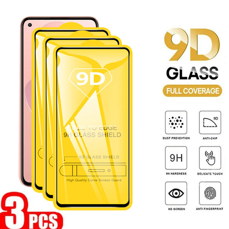 9D 3PCS Tempered Glass For Xiaomi 11 Lite 5G Ne 11T 10T Pro 11i 8 Lite ...