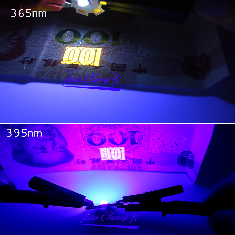 【UrbanNomad】3W UV Purple LED Ultraviolet Bulbs Lamp Chips 365nm 375nm ...