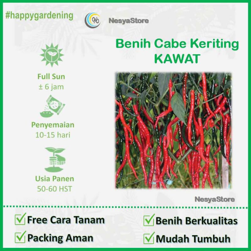 40 Benih Cabe Keriting Merk Bintang Asia Sayuran Cabai Unggul ...