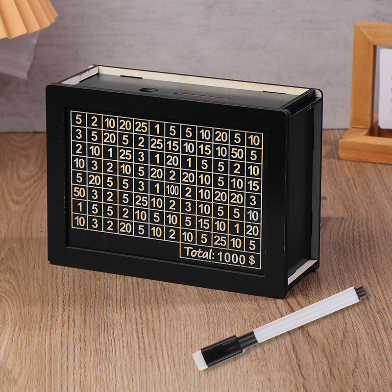 USD Black Reusable Piggy Bank With Money Goal Counter Piggy Bank DIY ...