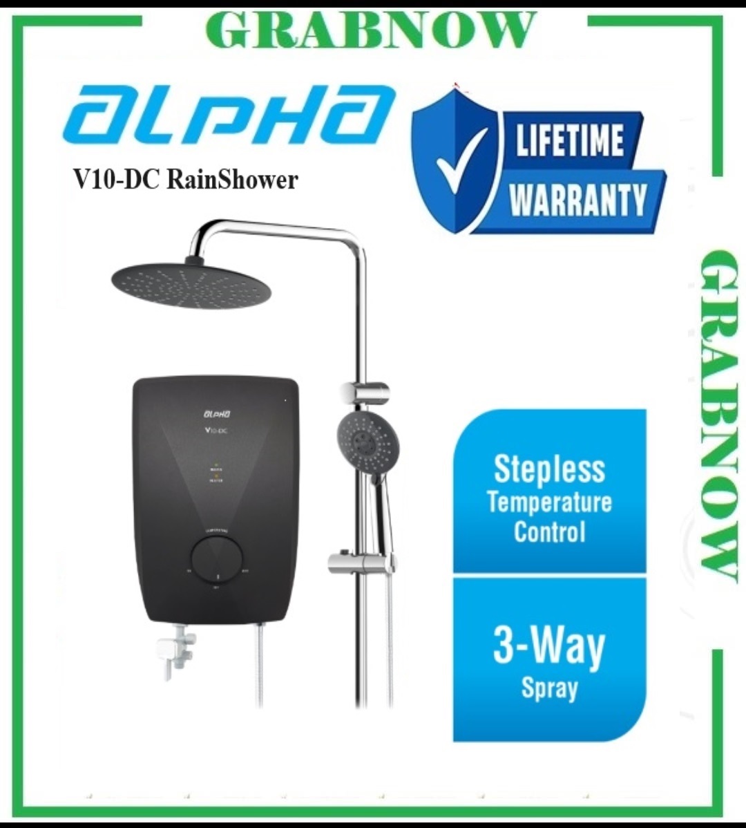 ALPHA - V10-DC RainShower Instant Water Heater (DC Pump) | Local singapore warranty | Express ...