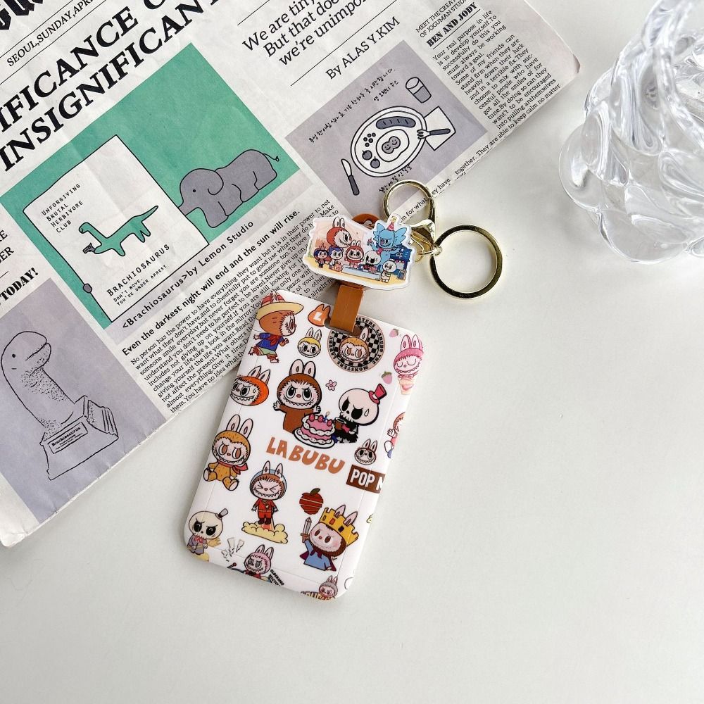MHEW with Keychain Pendant Labubu Time Bus Card Holder Protective Case ...