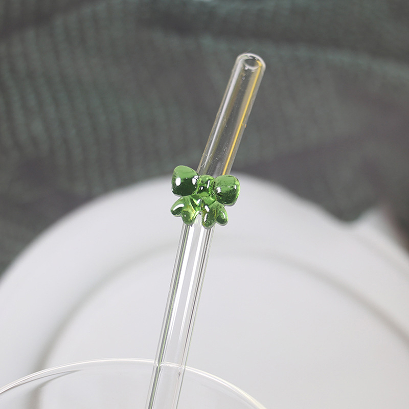 1pc 8mm Glass Straw, Reusable Drinking Straws Cute Butterfly Heat ...