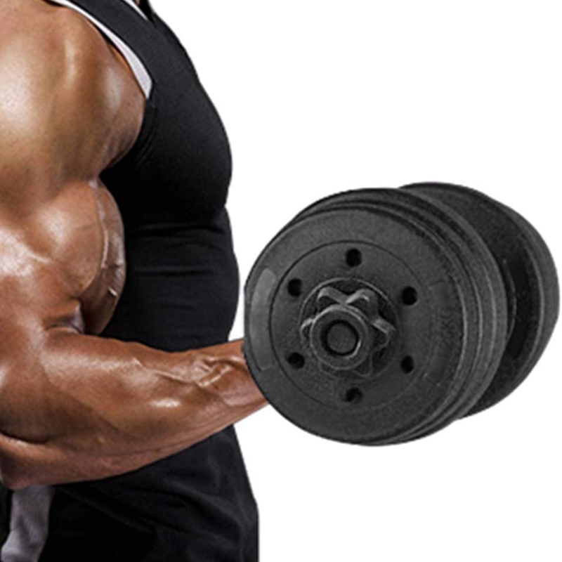 【00e466ed】17.7inch Bars Threaded Dumbbell Set for Home Fitness Exercise ...