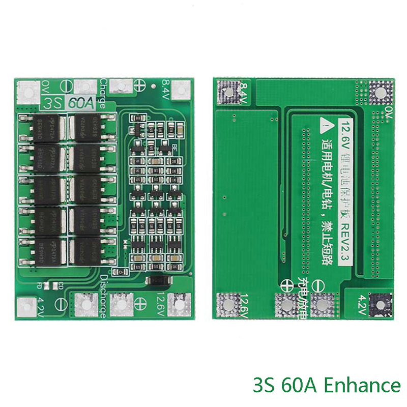 3S 4S 40A 60A Li-ion Lithium Battery Charger Protection Board 18650 BMS ...