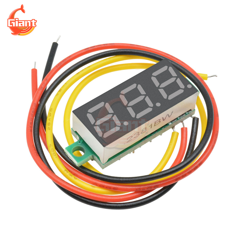 Dc 0-100v 3-Wire Digital Voltmeter 0.28 Inch Led Display Voltage ...