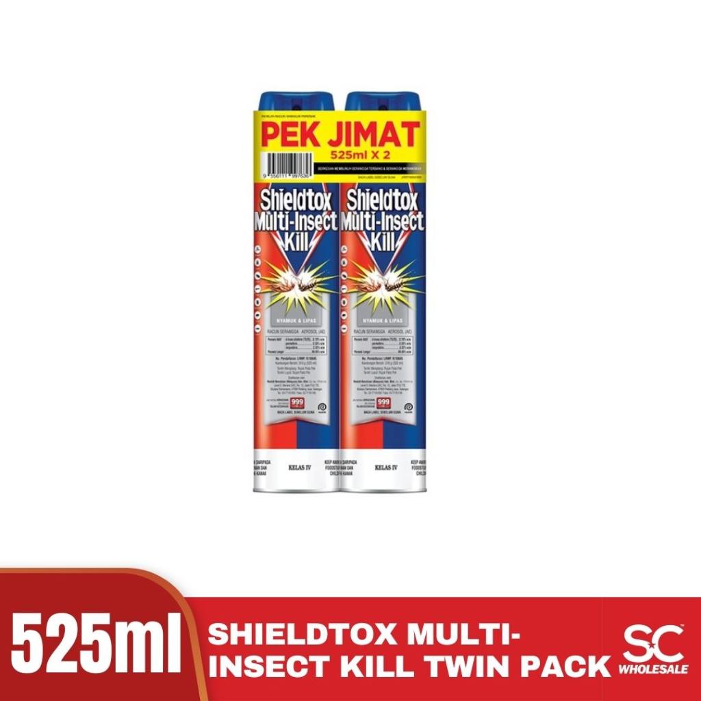 Shieldtox Multi-Insect Killer Spray Aerosol (Twinpack) 2 x 525ml | Lazada