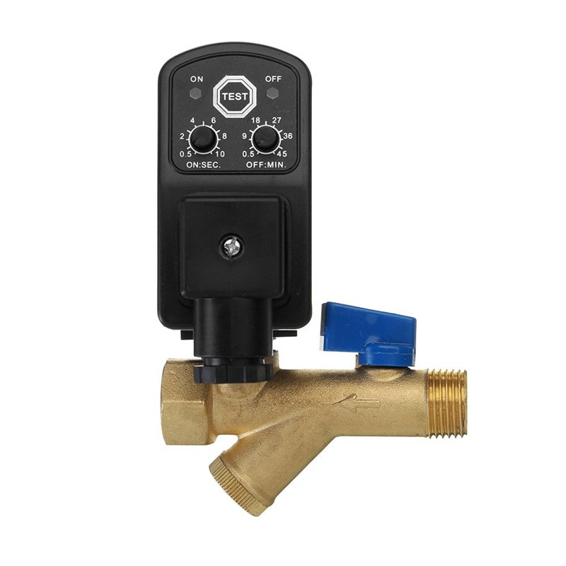 1/2" Brass Electronic Drain Valve Split-type Valve with Timer OPT and ...