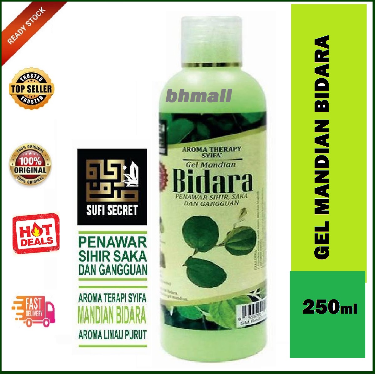 Ready Stock Sufi Secret Gel Mandian Bidara Limau Purut + Aroma Gaharu ...