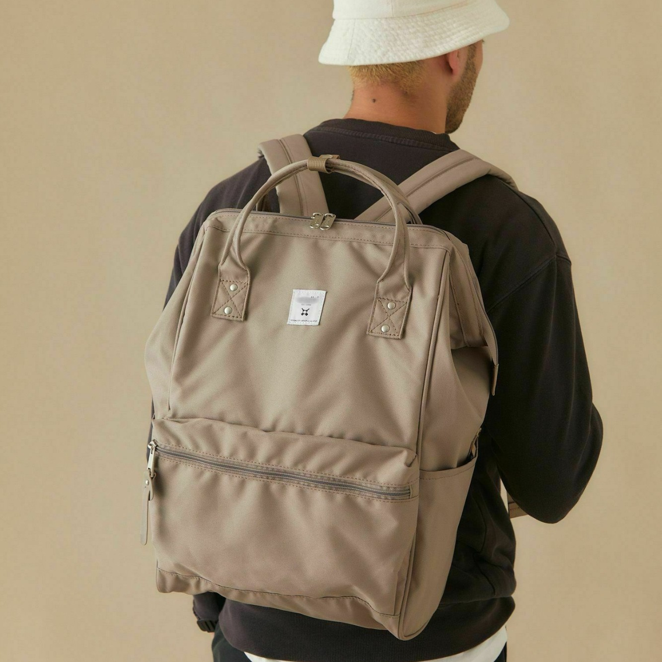 Cross-border Japanese Rakuten backpack black gold school bag trendy ...