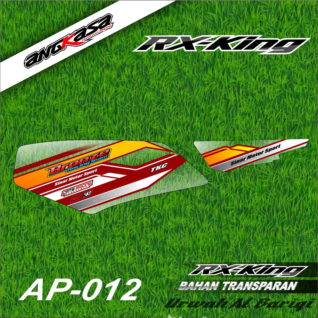 AP-012 Striping Stiker Transparan Yamaha RX KING Desain tema racing ...