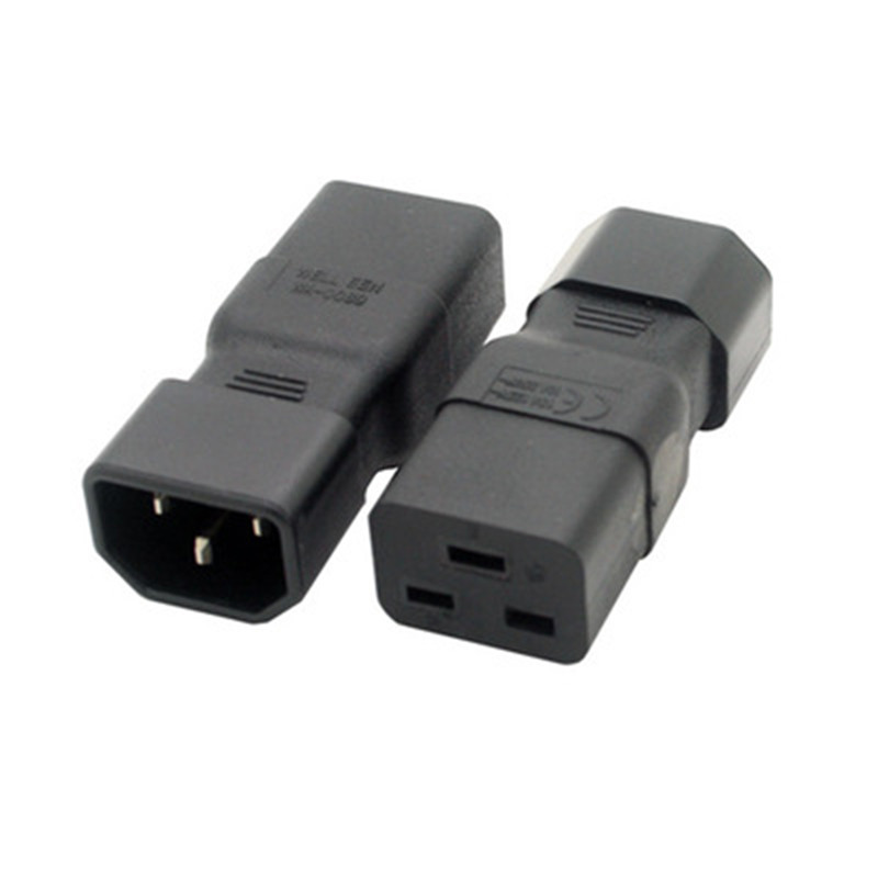 IEC320 Male C19 to Female C14 Power Adapter Mains Extension Connector ...