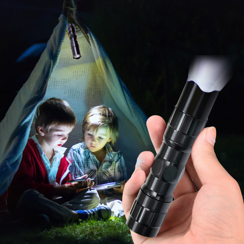 Portable LED Strong Power Flashlights Outdoor Camping Fishing Tactical ...