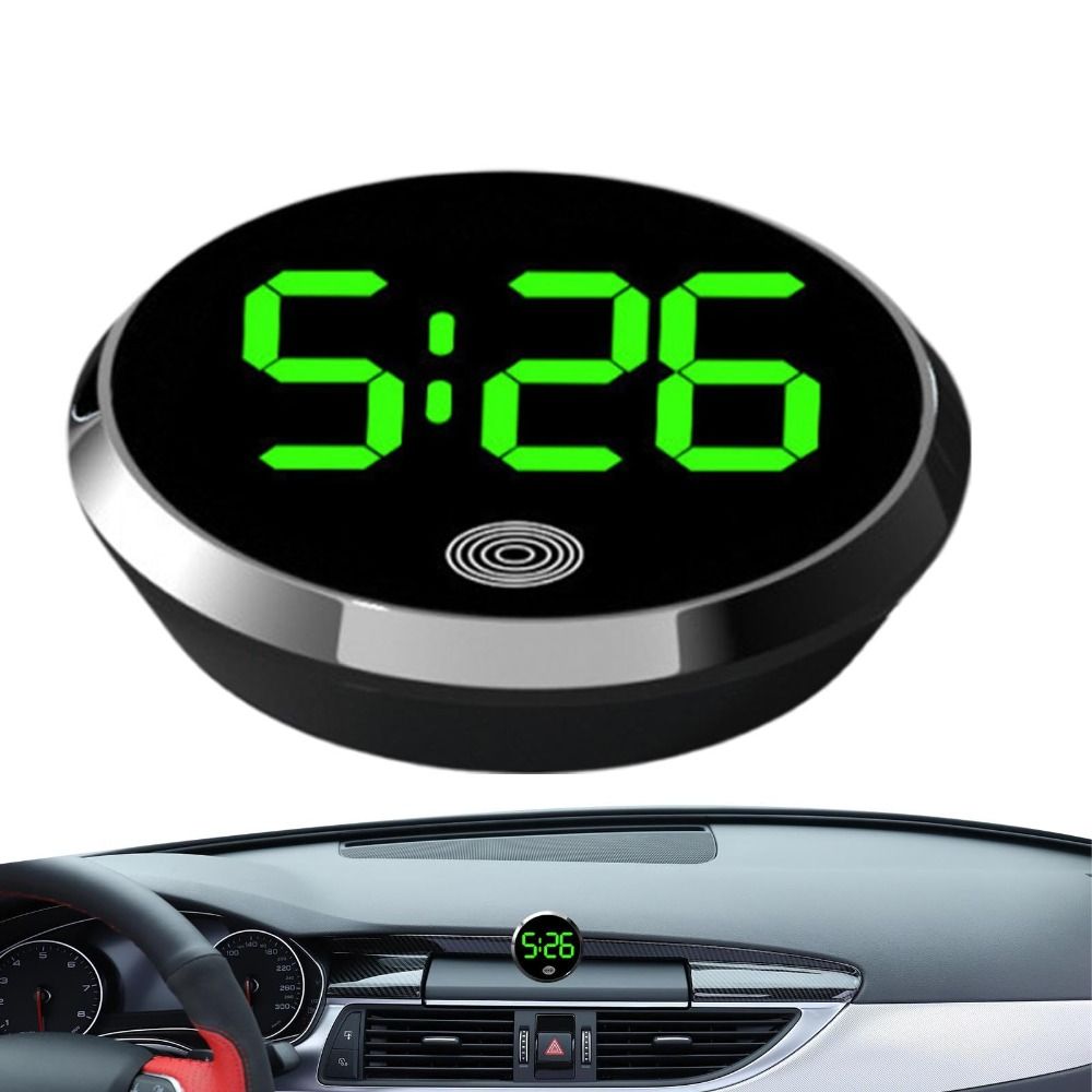 Multi-purpose Touch-Activated Car Dashboard Clock Mini LED Time Display ...