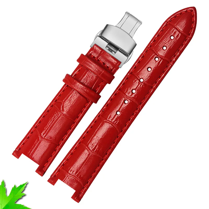 2024 สายนาฬิกาหนังแท้สำหรับ MK Mk2277 2425 ตาราง Notch นาฬิกา Michael ...