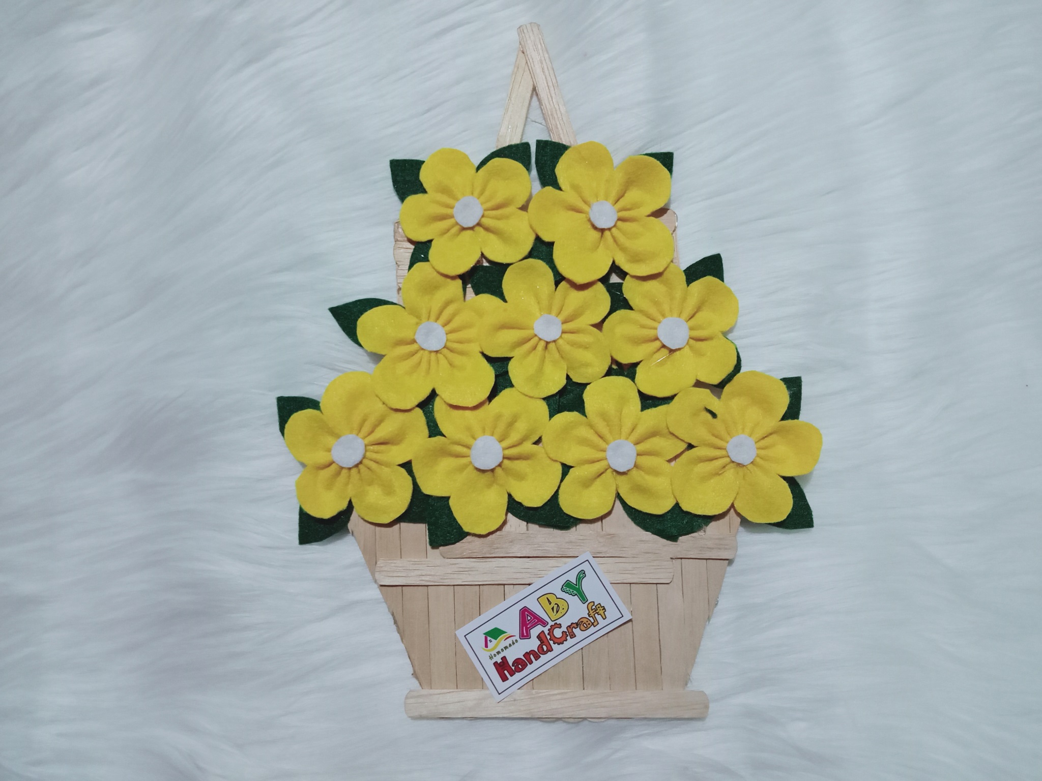 BUNGA RANGKAI HIAS DINDING KAIN FLANEL & STIK ESKRIM/ Harga Satuan ...