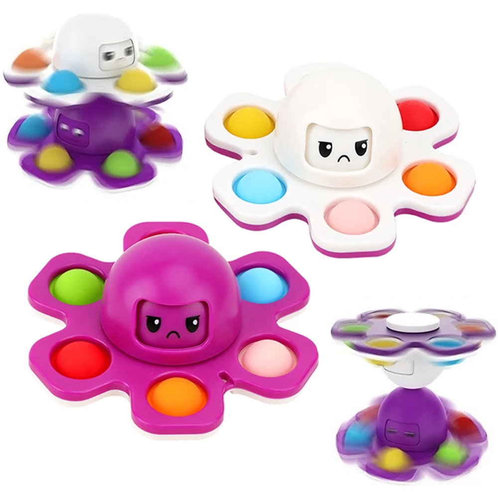 【Hot demand】【Hot demand】Octopus Fidget Spinner Face Changing Autism ...