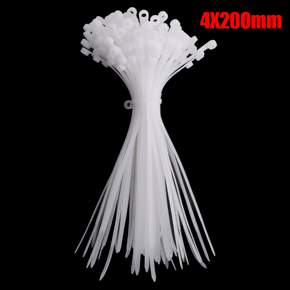 100Pcs Screw Hole Nylon Cable Ties Multipurpose Heavy Duty Adjustable Self-locking Cord Ties ...